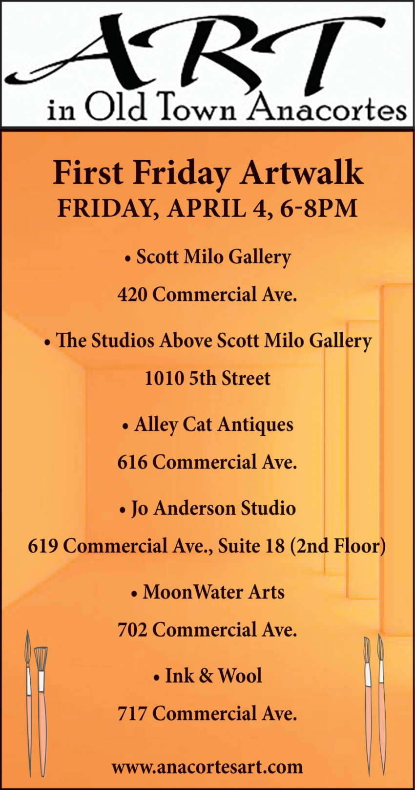 First Friday Artwalk, Scott Milo Gallery, Anacortes, WA